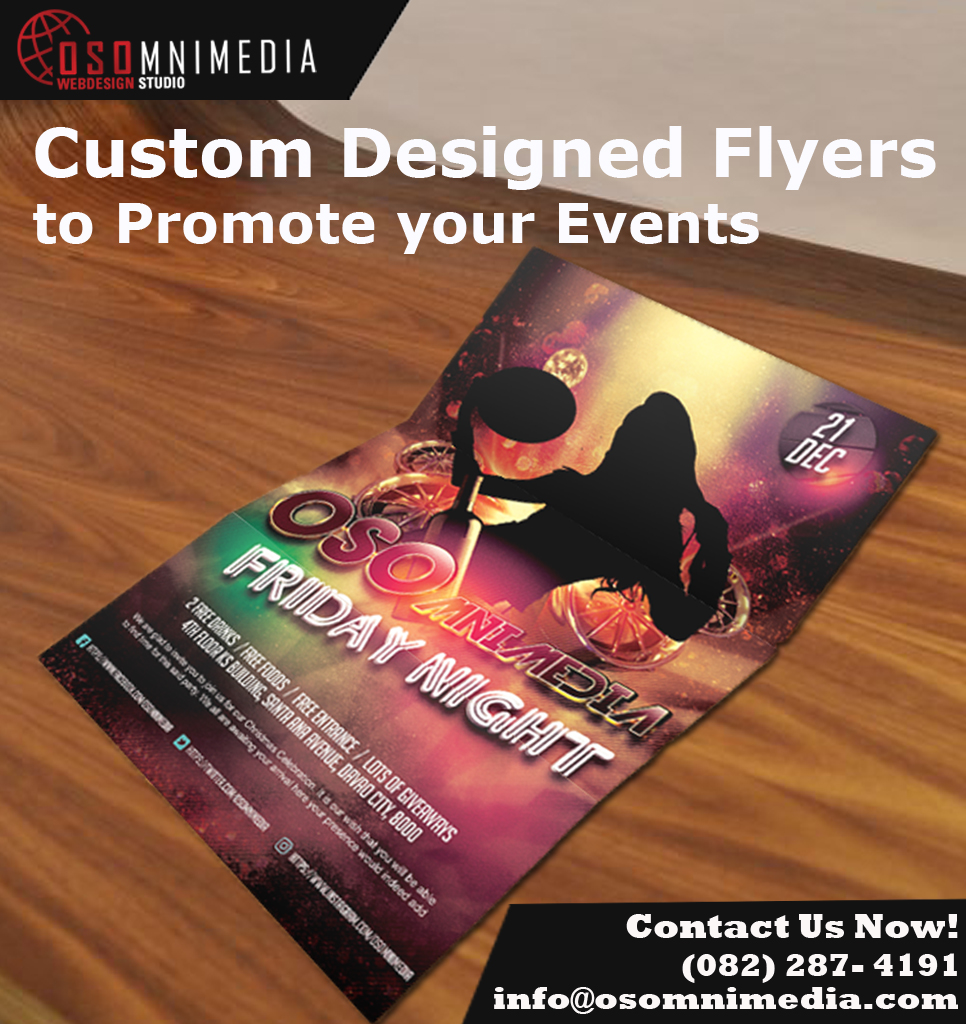 Designed Flyers to Promote your Events in Davao City, Philippines